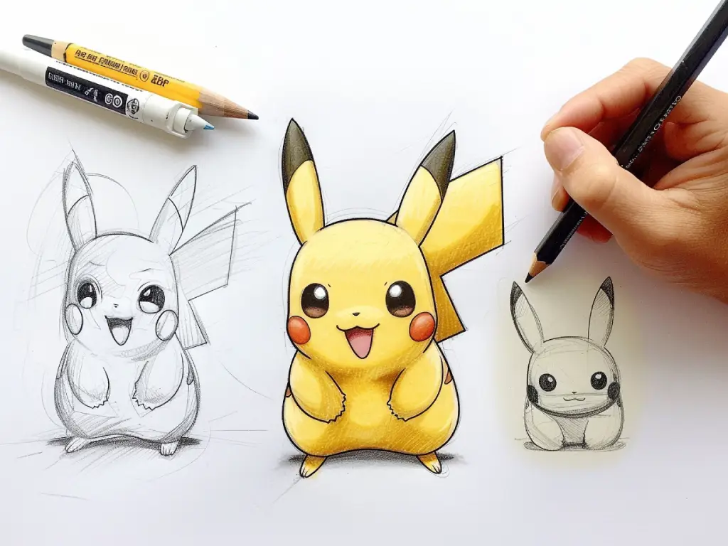 Dessin De Pikachu Au Crayon Un Dessin De Lucario Que J'ai Réalisé Au